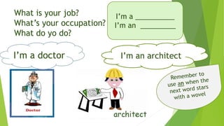 Simple present, Jobs and occupations. | PPTX