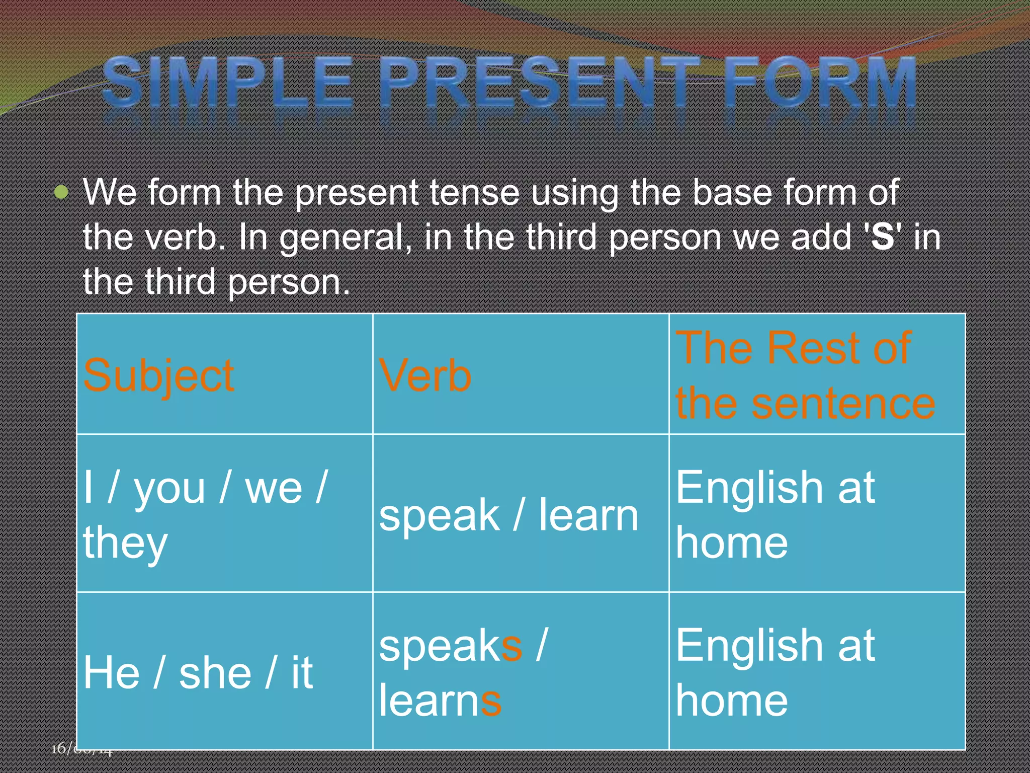 Simple present | PPT