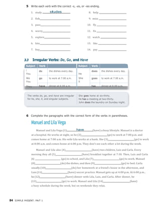 Grammar: Simple Present Tense; uses and spelling rules.docx