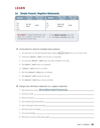 Grammar: Simple Present Tense; uses and spelling rules.docx