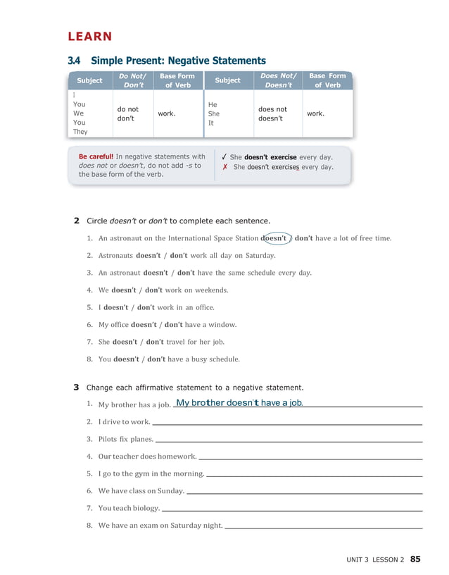 Grammar: Simple Present Tense; uses and spelling rules.docx