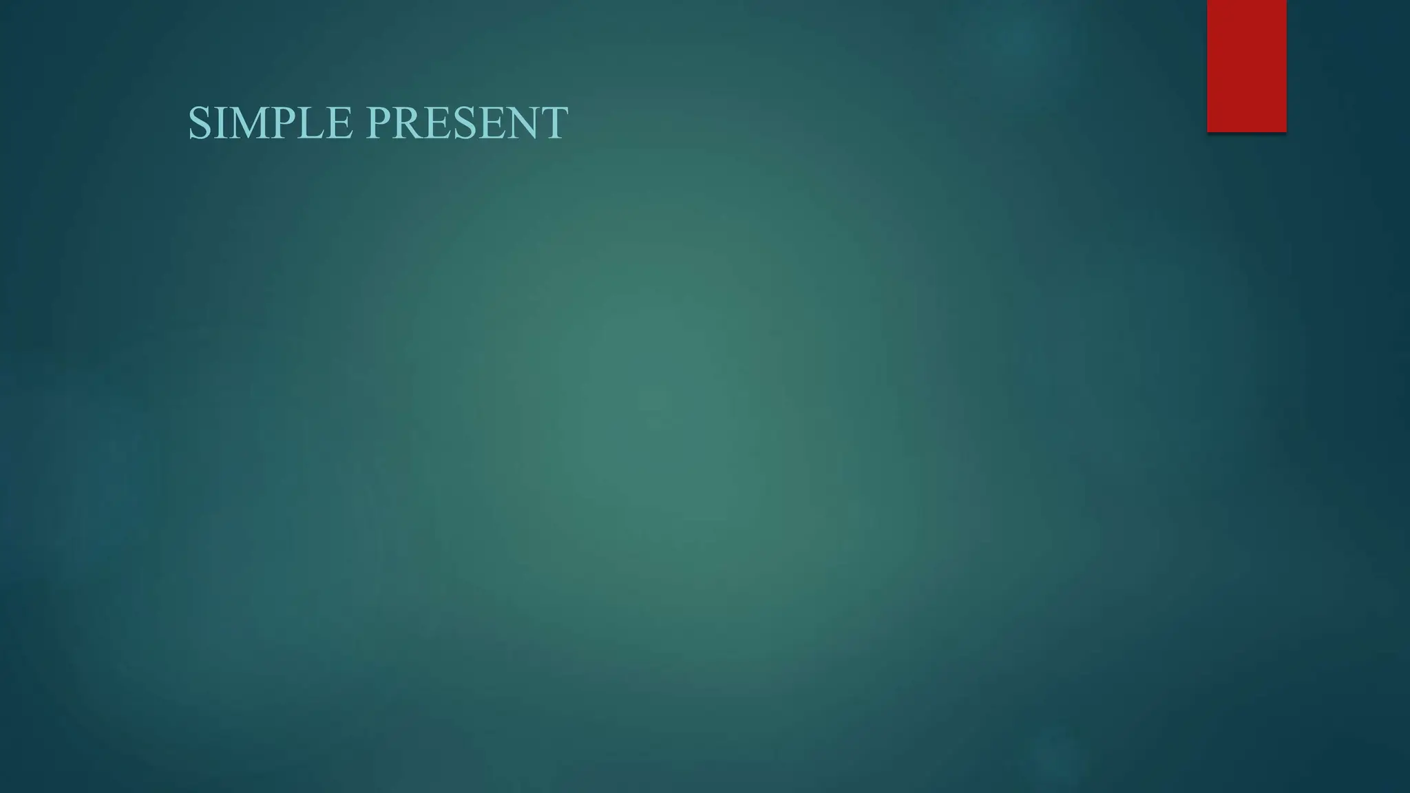 PRESENTE SIMPLE DE LA CLASE DE INGLES. PPT | PPTX