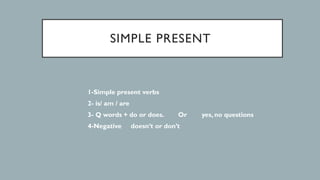 simple present tense ppt for kids , children and adults | PPTX