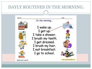 Simple present routines- ppt | PPT