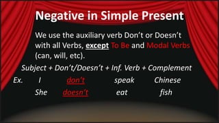 Simple present structure | PPSX