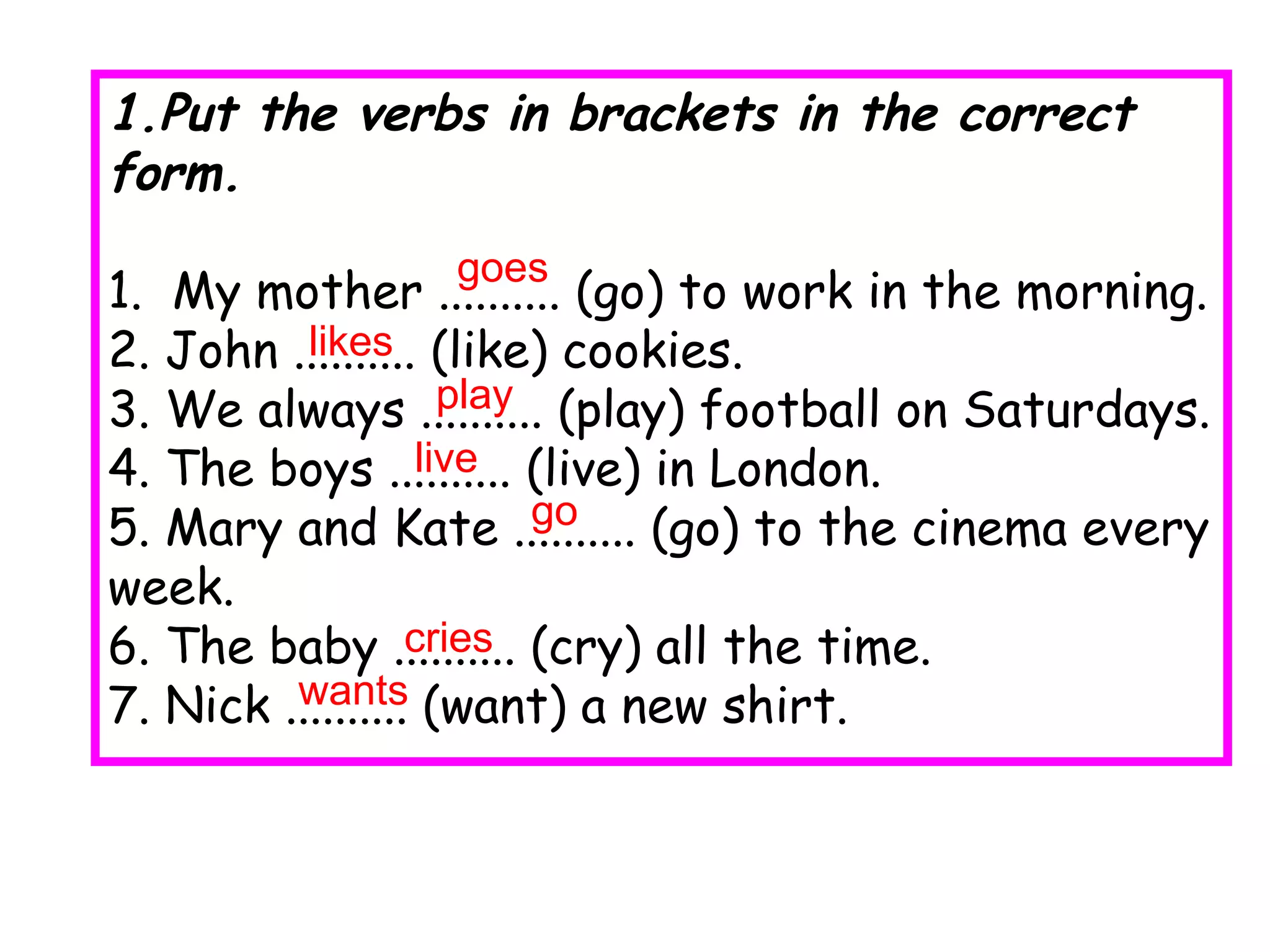 Present Simple,affirmative,negative and interrogative form | PPT