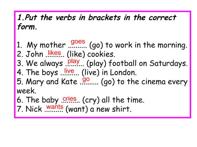 Present Simple,affirmative,negative and interrogative form | PPT