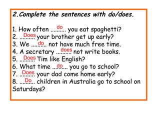 Present Simple,affirmative,negative and interrogative form | PPT