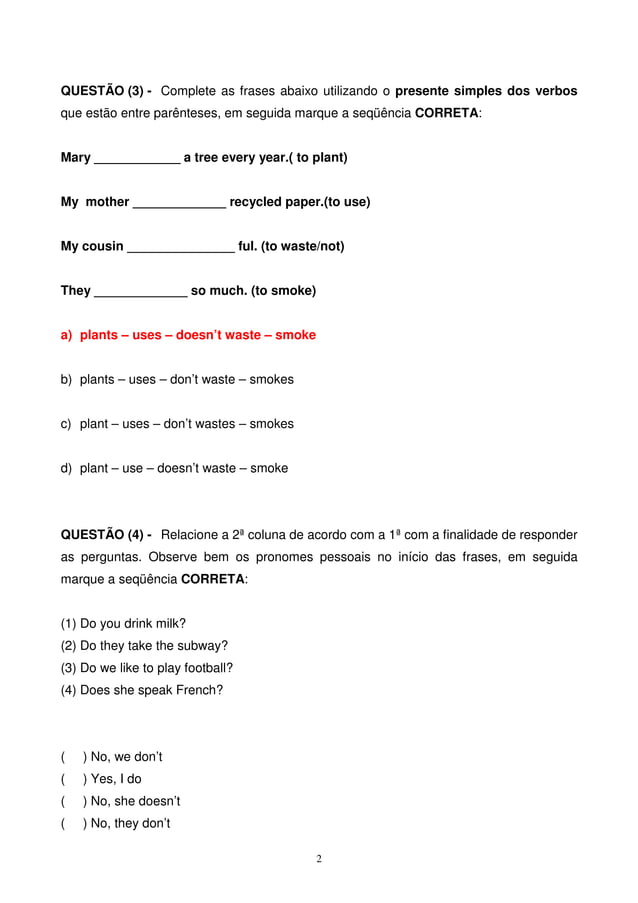 Simple present afirmative_negative_interrogative_form | PDF