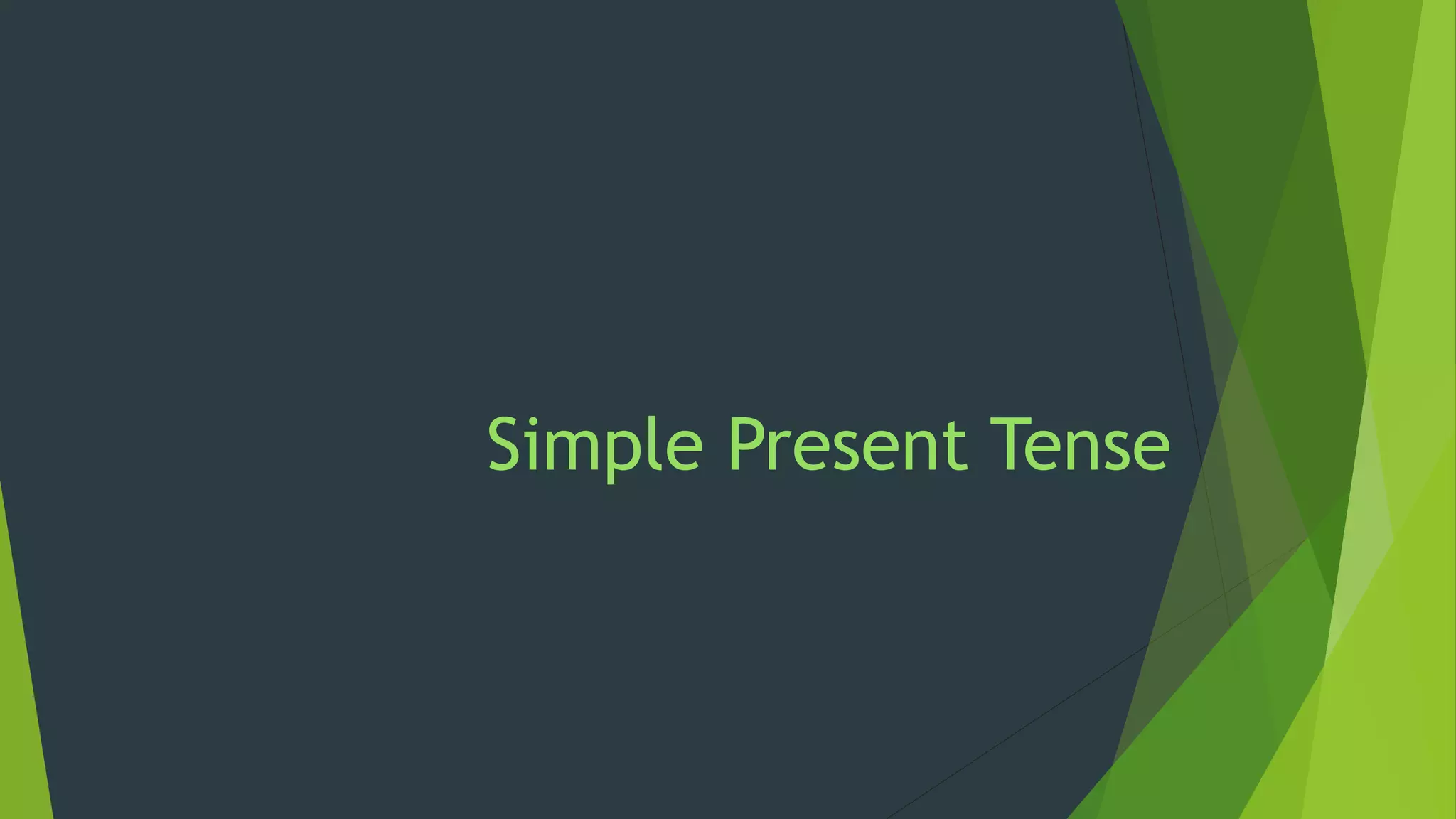 Simple present and simple past tense | PPTX