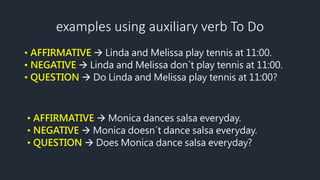 Simple present auxiliary verbs | PPTX