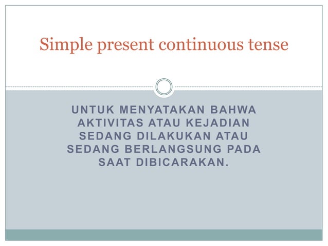 Simple present continuous tense | PPT