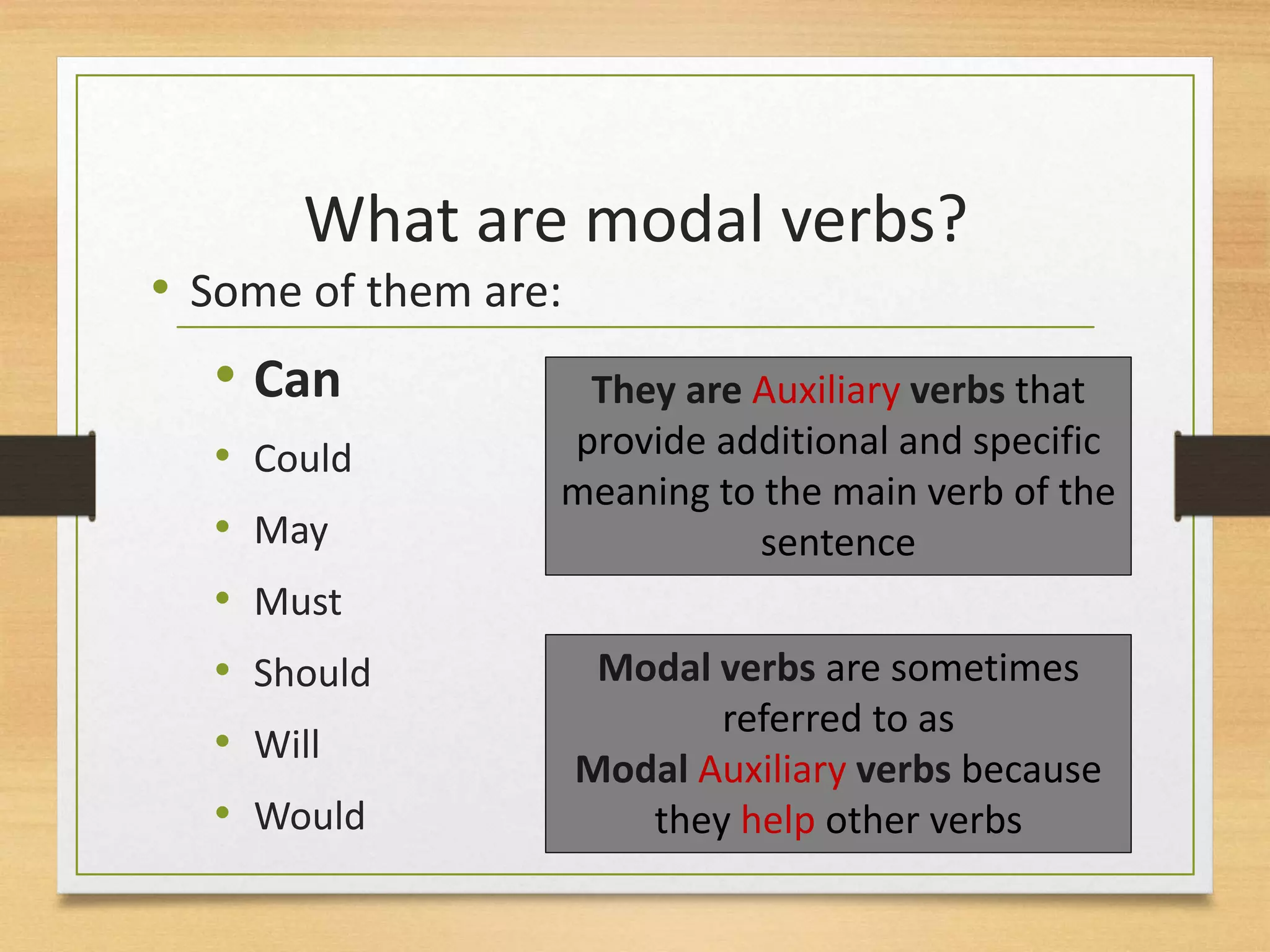 Simple present, infinitives and modal verbs | PPTX