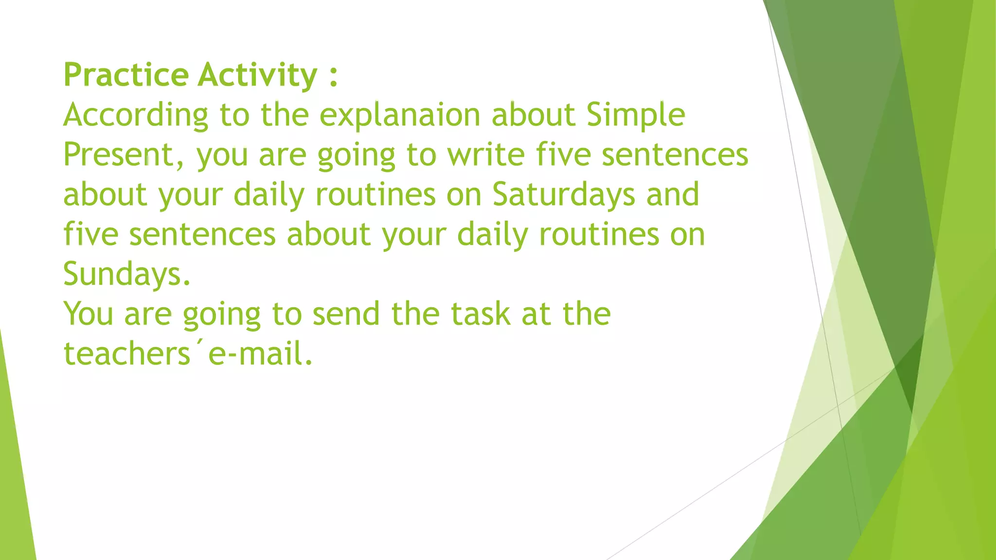 Simple present presentation | PPT