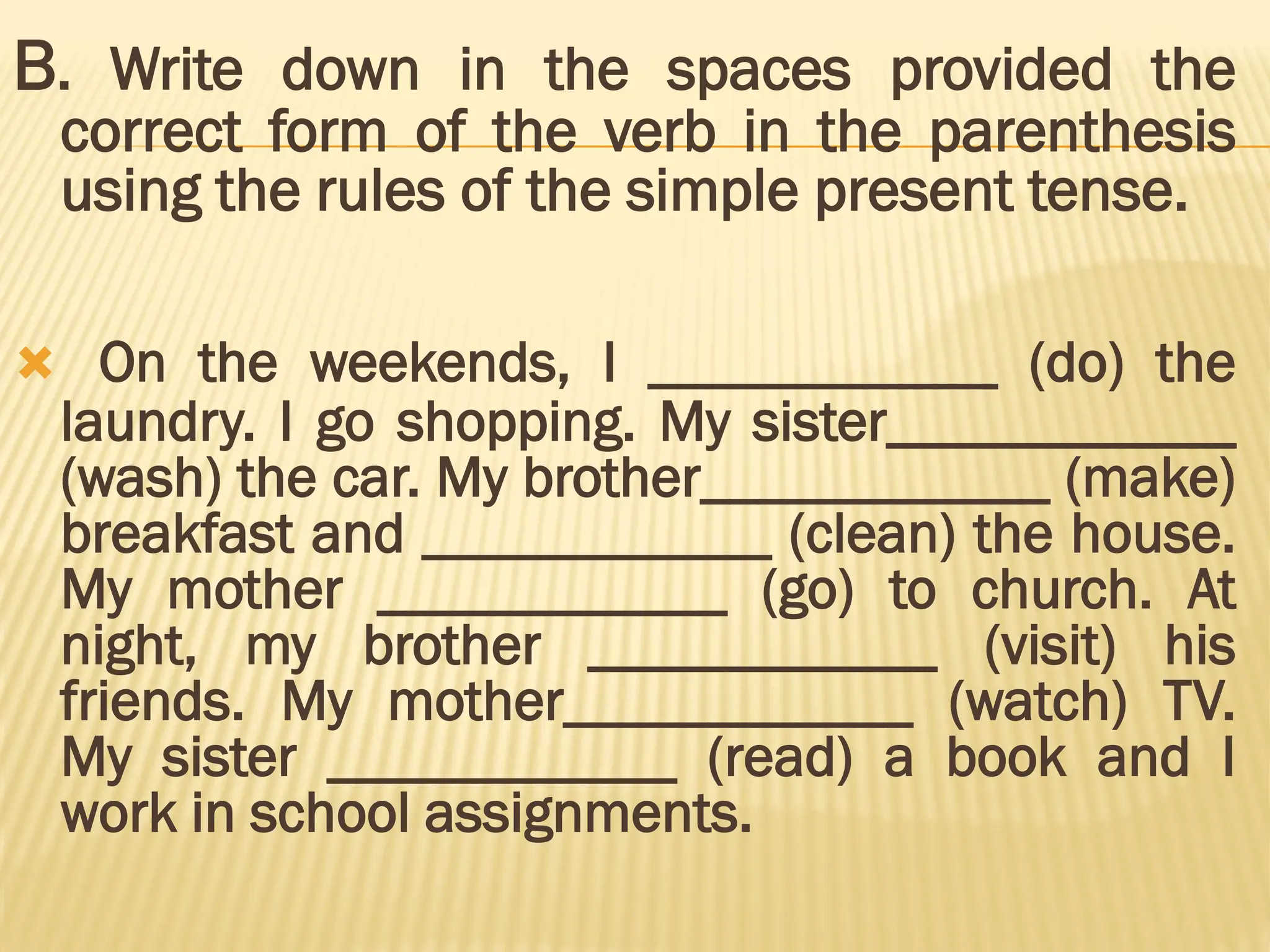 Reglas del presente simple, present simple rules | PDF