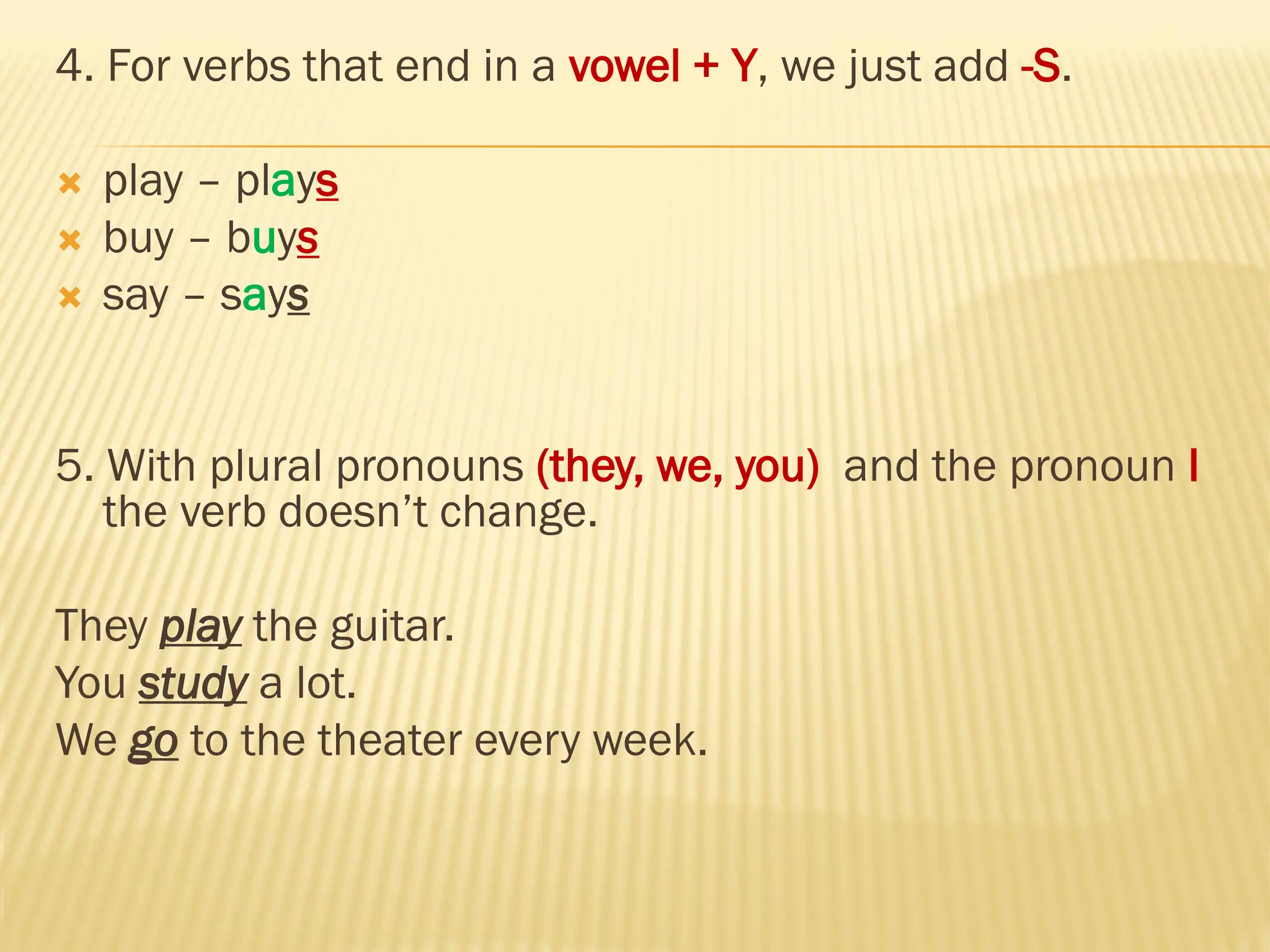 Reglas del presente simple, present simple rules | PDF