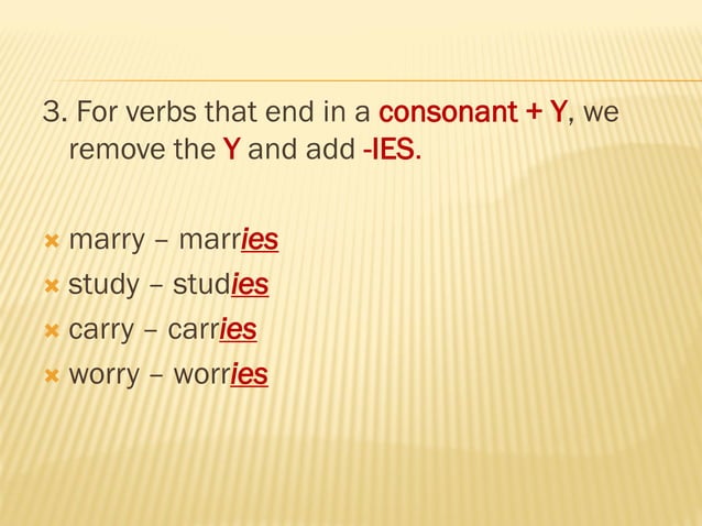 Reglas del presente simple, present simple rules | PPT