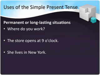 Simple present tense | PPTX