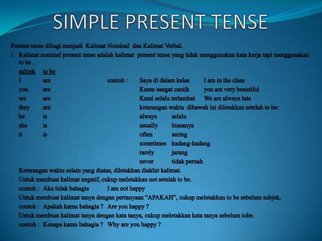 Simple present tense | PPSX