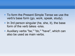 Simple present tense | ODP