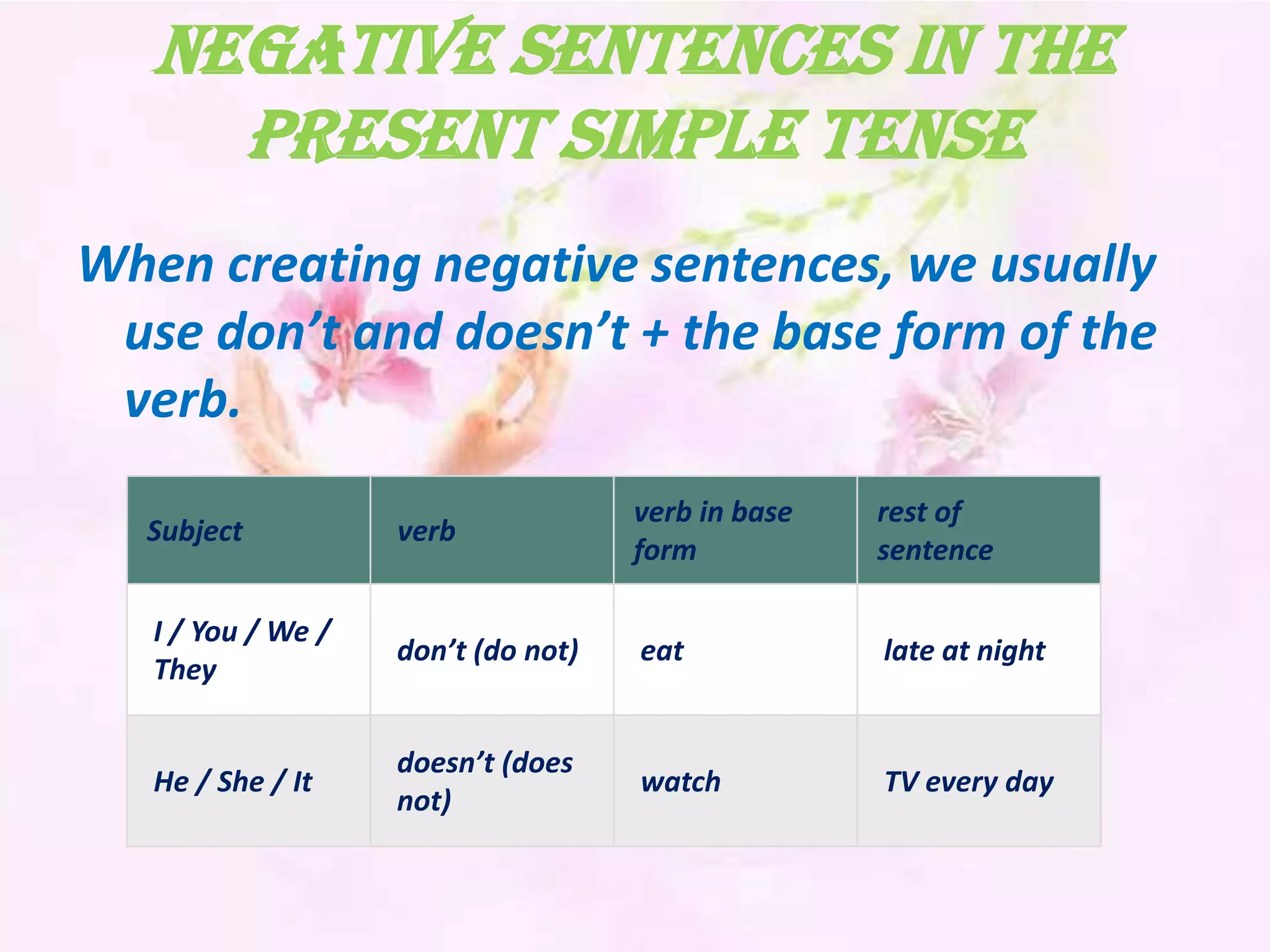 Simple present tense | PPTX