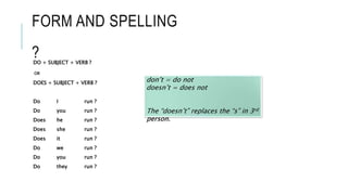 Simple present tense presentation | PPTX