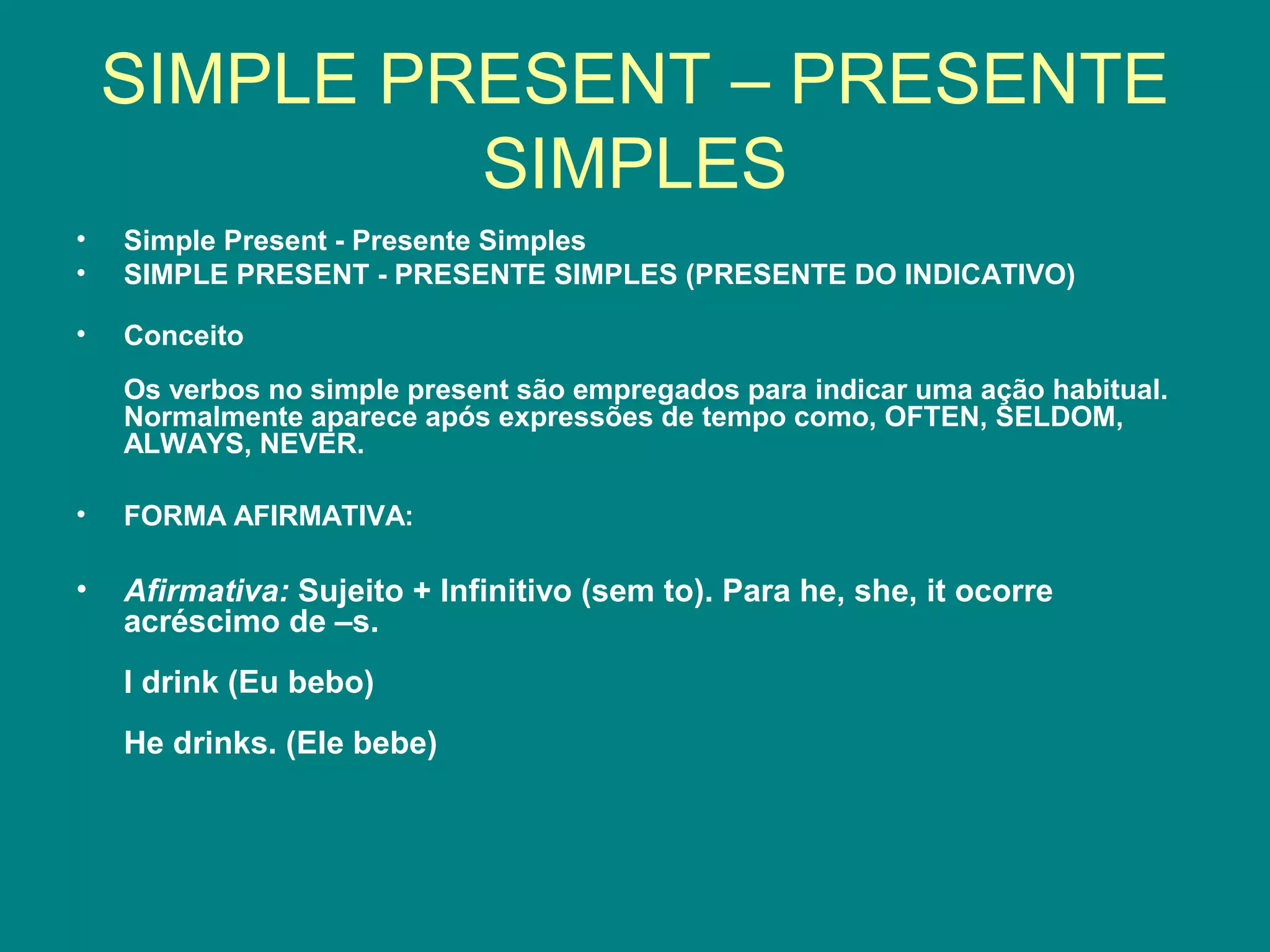 Simple present tense | PPT | Free Download
