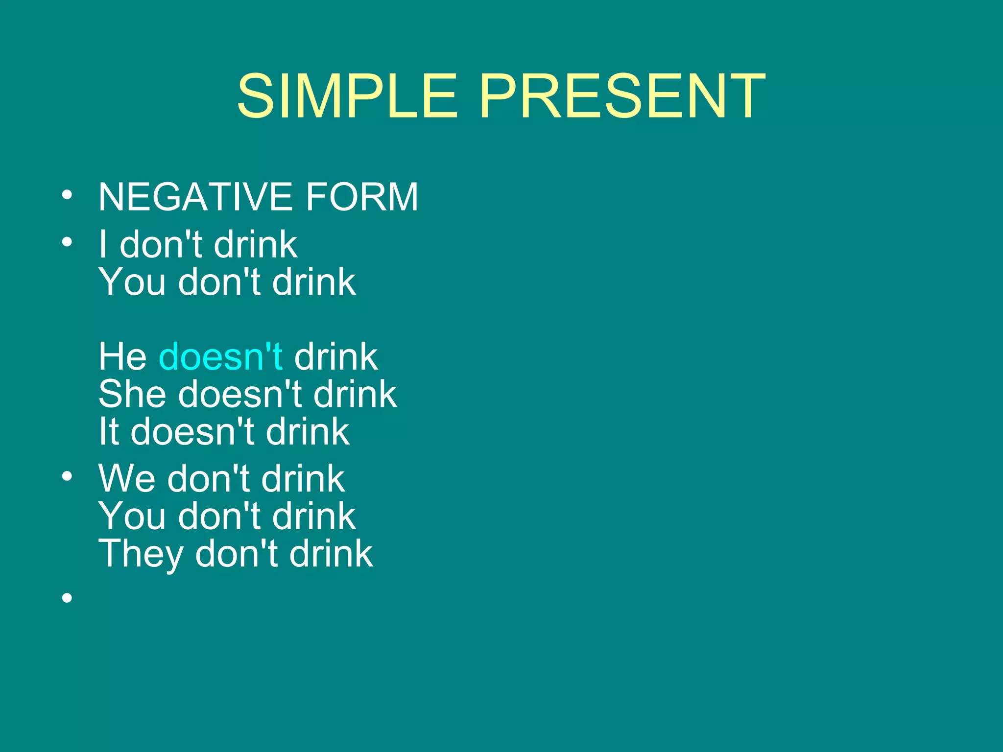 Simple present tense | PPT | Free Download