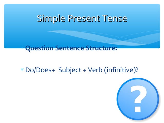Simple present tense. English Lessson 1. | PPT