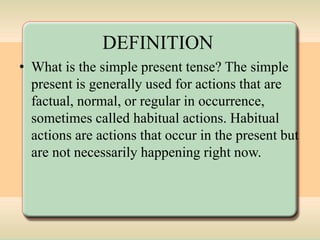 Simple present tense | PPT