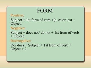 Simple present tense | PPTX