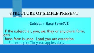 Simple present tense | PPTX