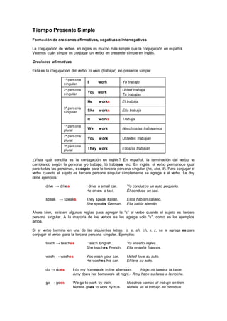 Simple present tense | DOCX