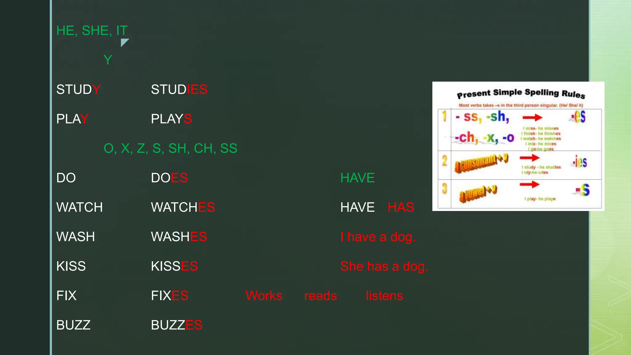 oraciones de presente simple, teoría y practica | PPT