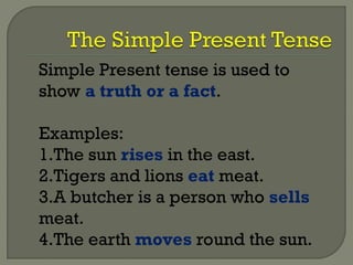 NOTES ON TENSES SIMPLE PRESENT TENSE.ppt