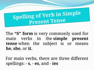 SIMPLE PRESENT TENSES IN Intensive English | PPTX
