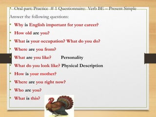 Simple present tense verb with the verb be, and verb do - Modal verb ...