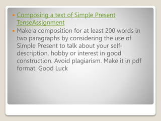 Simple Present Tense and the usage.ppt