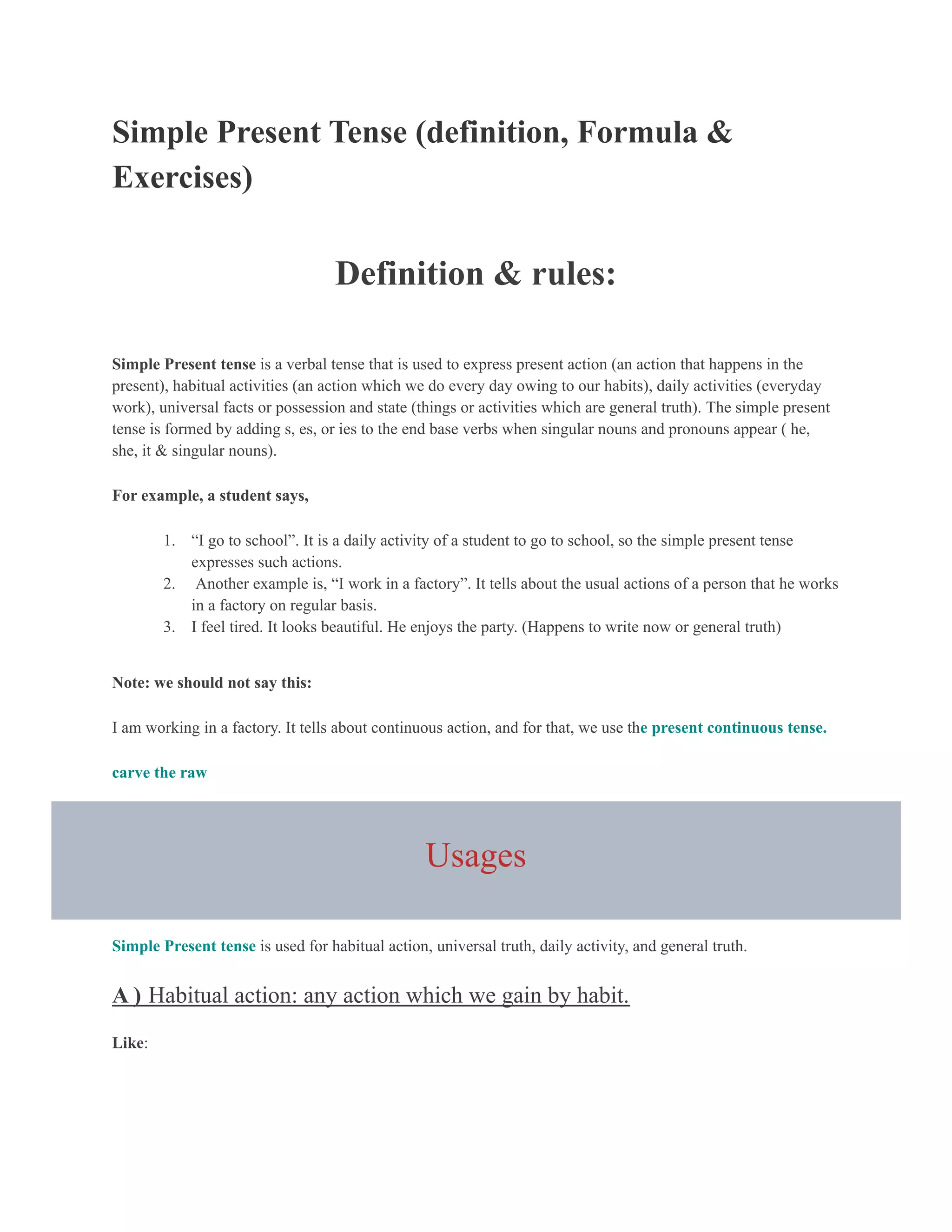 Simple Present Tense (definition, Formula & Exercises).pdf