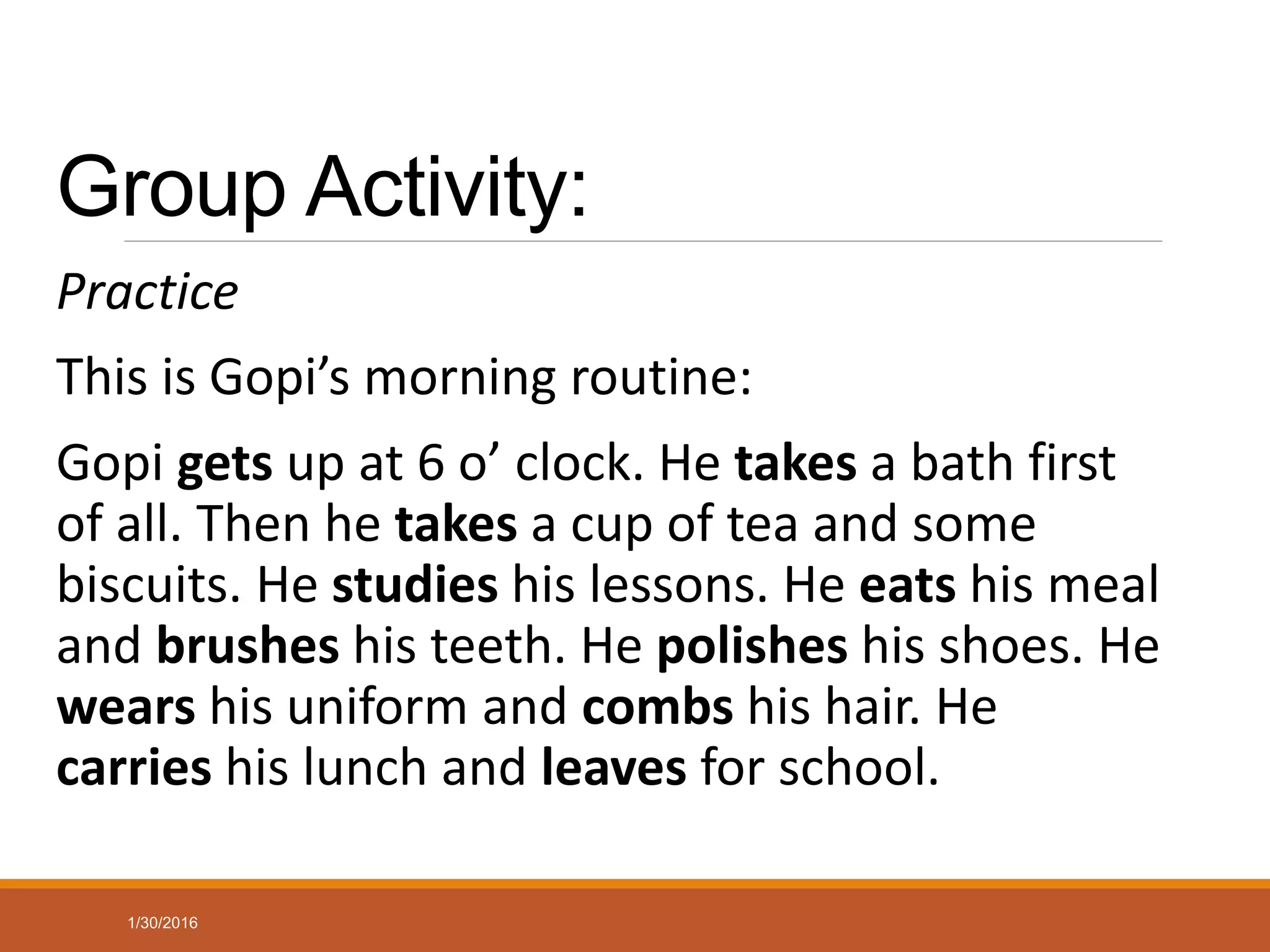 Simple present tense Grade 3 | PPTX