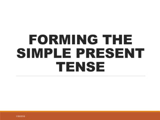 Simple present tense Grade 3 | PPTX