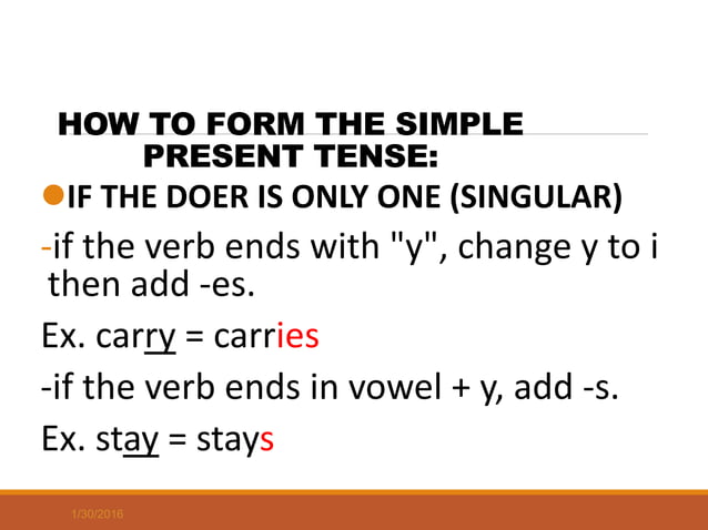 Simple present tense Grade 3 | PPTX