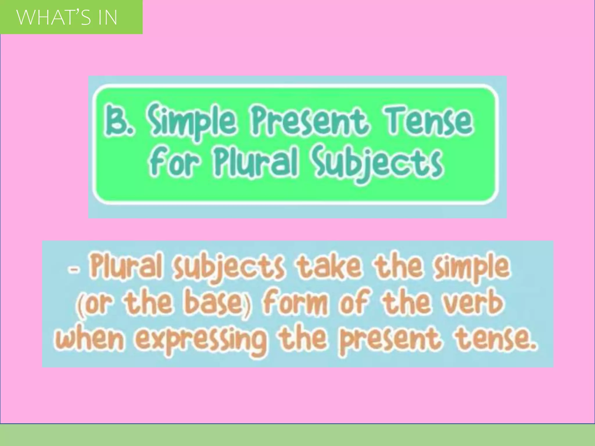 SIMPLE PRESENT TENSE OF VERB - GRADE 2 LESSON.pptx