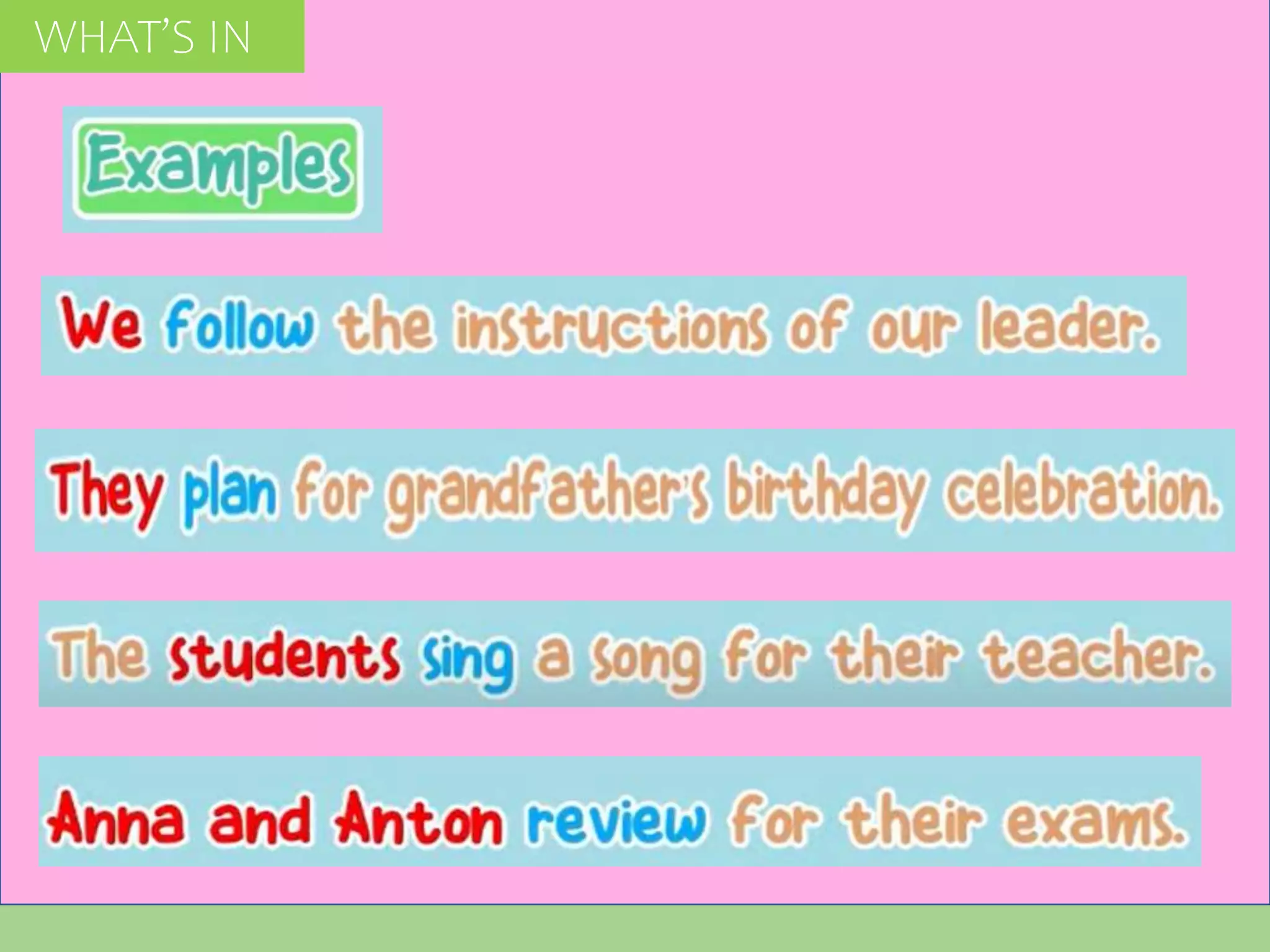 SIMPLE PRESENT TENSE OF VERB - GRADE 2 LESSON.pptx