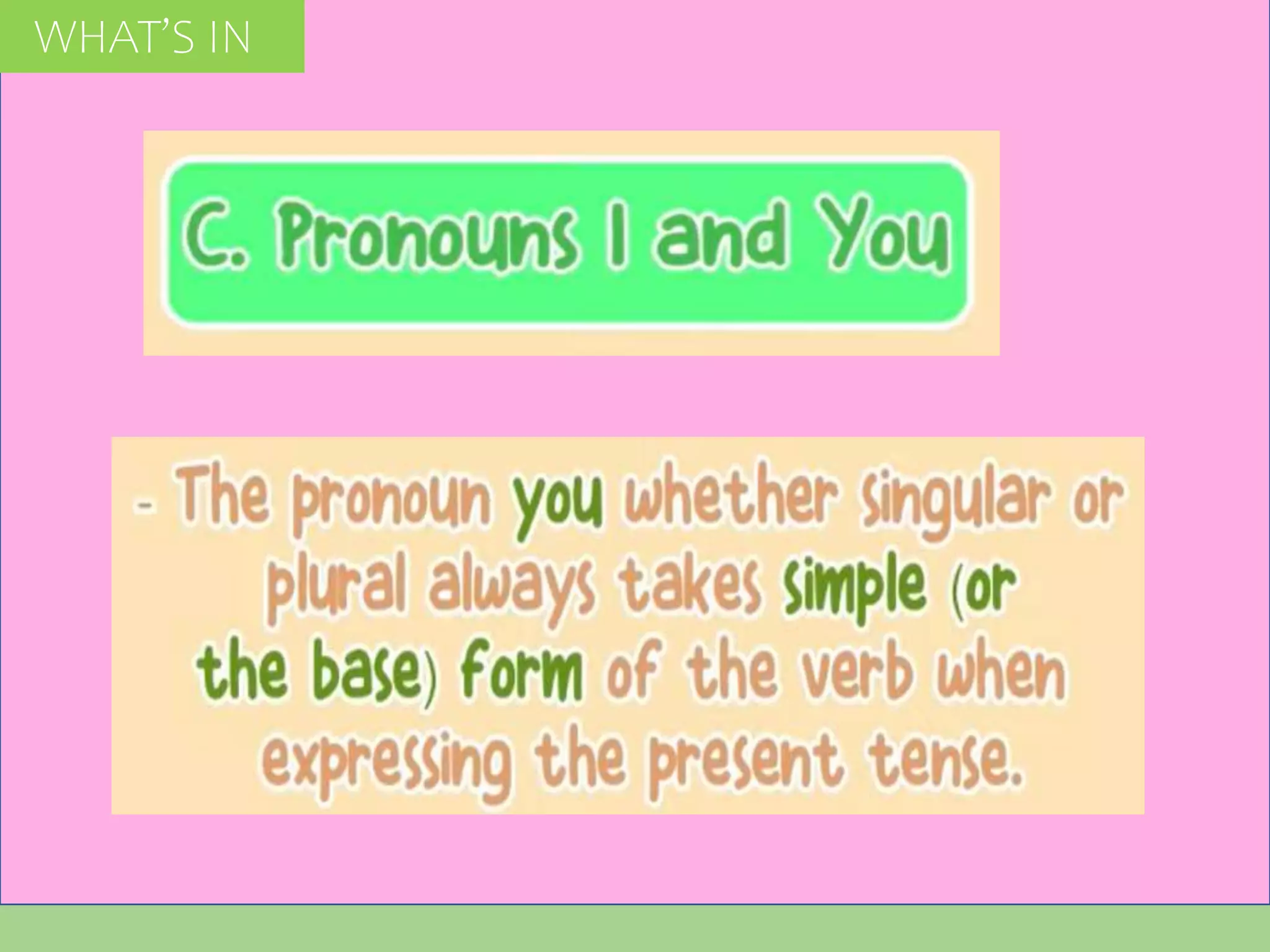 SIMPLE PRESENT TENSE OF VERB - GRADE 2 LESSON.pptx