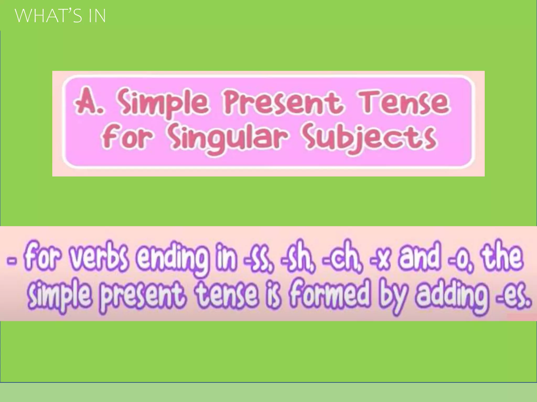 SIMPLE PRESENT TENSE OF VERB - GRADE 2 LESSON.pptx