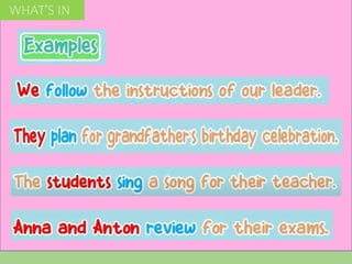 SIMPLE PRESENT TENSE OF VERB - GRADE 2 LESSON.pptx