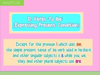 SIMPLE PRESENT TENSE OF VERB - GRADE 2 LESSON.pptx
