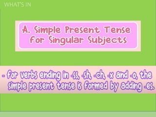 SIMPLE PRESENT TENSE OF VERB - GRADE 2 LESSON.pptx