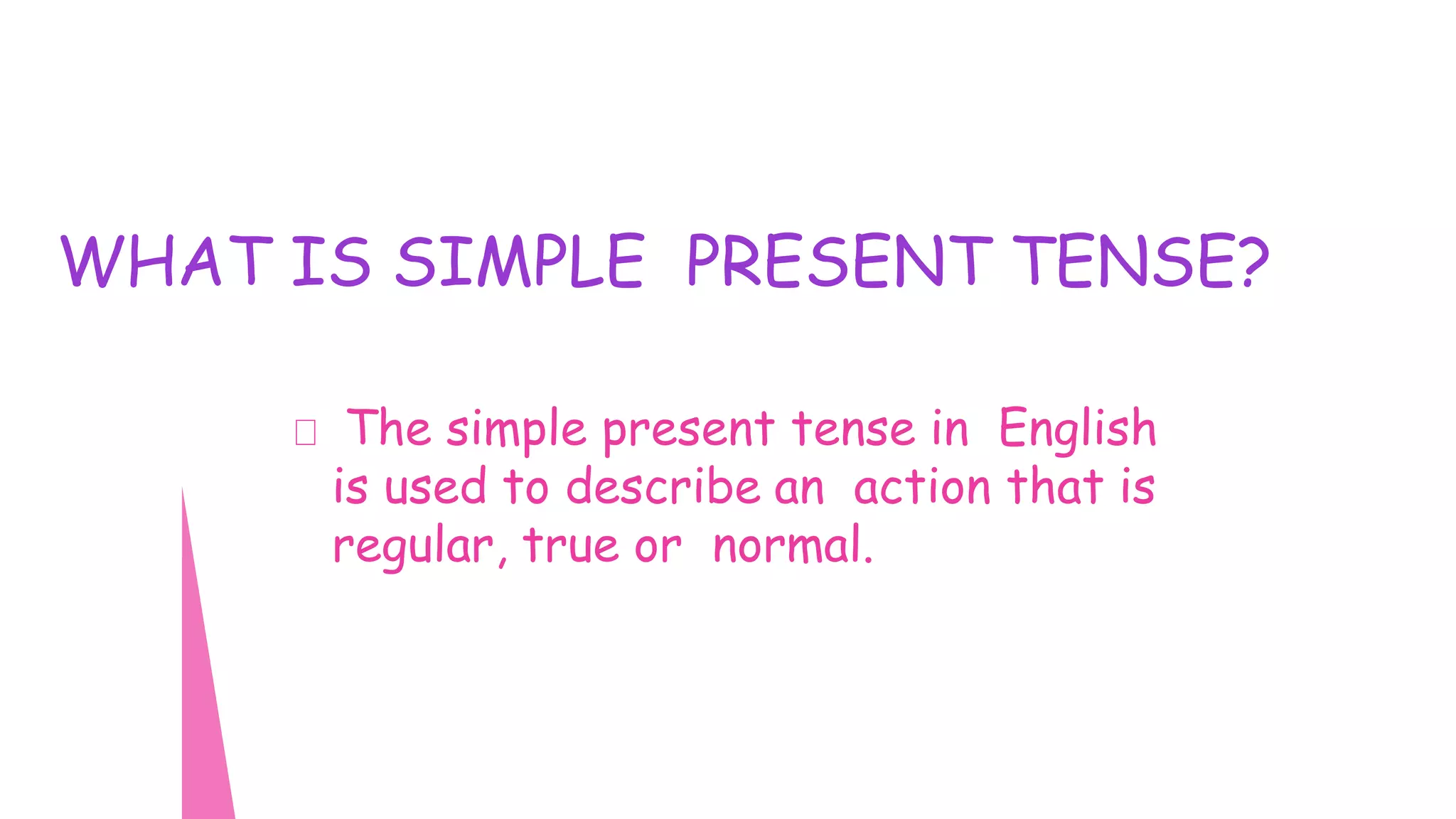 Simple present tense | PPTX